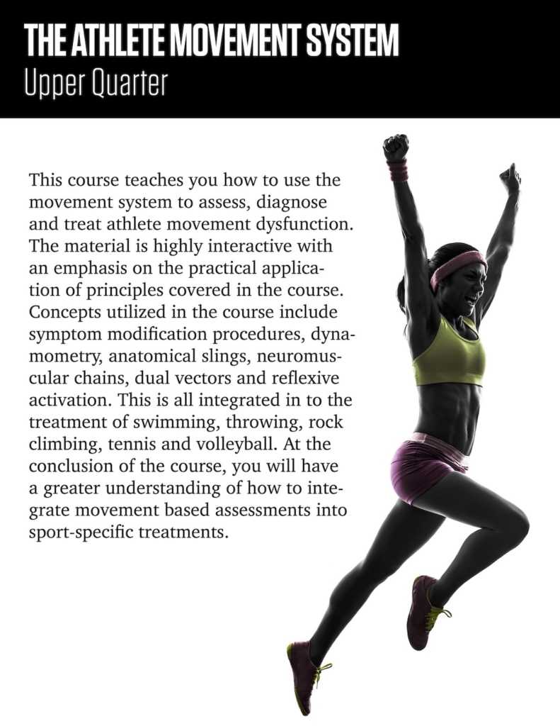 The Athlete Movement System: Upper Quarter - Regis University - The ...